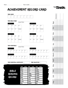 Trek Achievement Card – Awana